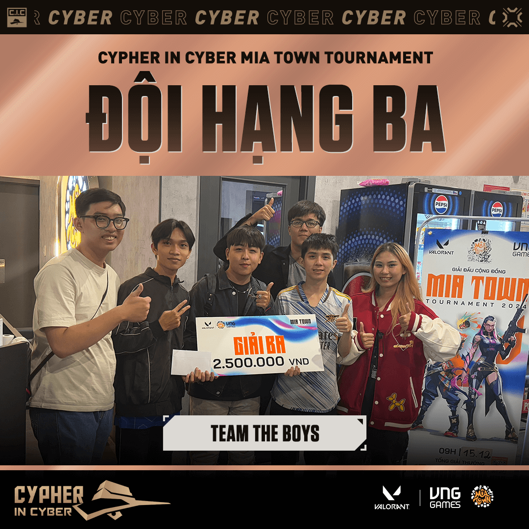 Cộng đồng VNGGames:VALORANT-[CYPHER IN CYBER] CÔNG BỐ KẾT QUẢ GIẢI ĐẤU MIA TOWN TOURNAMENT